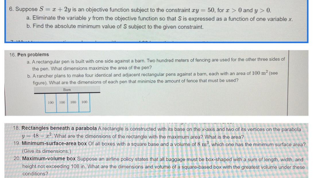 Solved Need 6, 16, 18,and 20 ﻿not 19. ﻿Suppose S=x+2y ﻿is an | Chegg.com