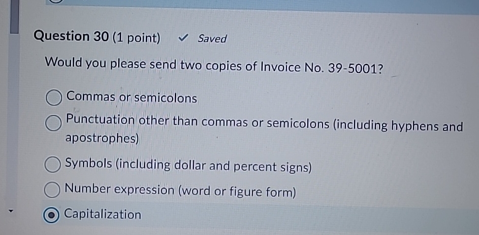 Question 30 (1 ﻿point) ﻿SavedWould you please send | Chegg.com