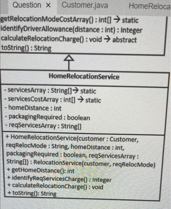 Solved Customer Relocation Service - relocationModeArray: | Chegg.com