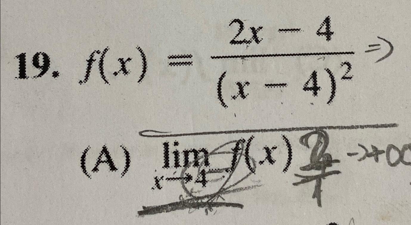 Solved f(x)=2x-4(x-4)2=>(A) | Chegg.com
