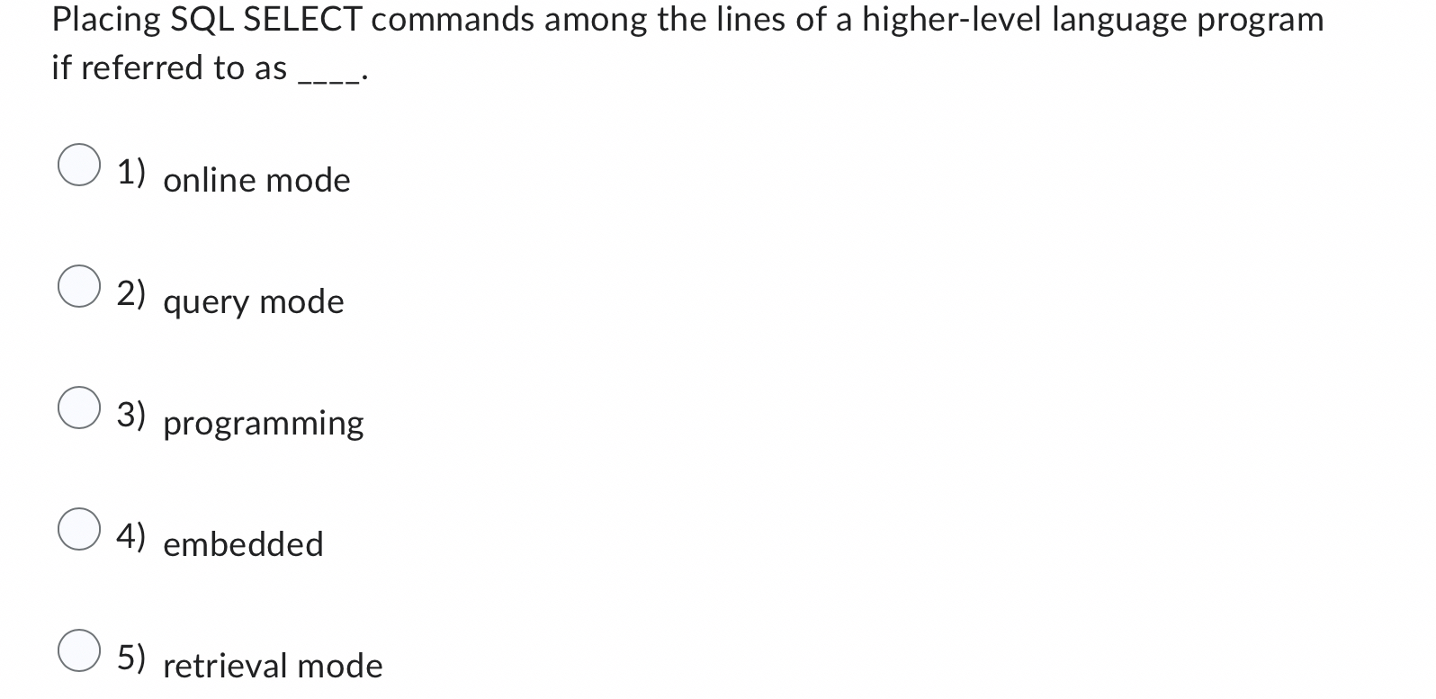 Solved Placing SQL SELECT commands among the lines of a | Chegg.com