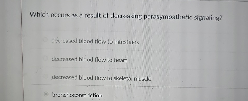 Solved Which occurs as a result of decreasing | Chegg.com