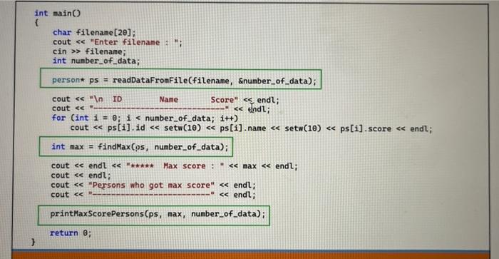 Solved prove a code in C++ the code should output the result | Chegg.com