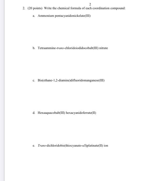 Solved 7. (8 points) Draw both of the fac-mer isomers of | Chegg.com