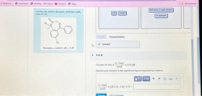Solved Part B [c. base] [acid] Express your answers to two | Chegg.com