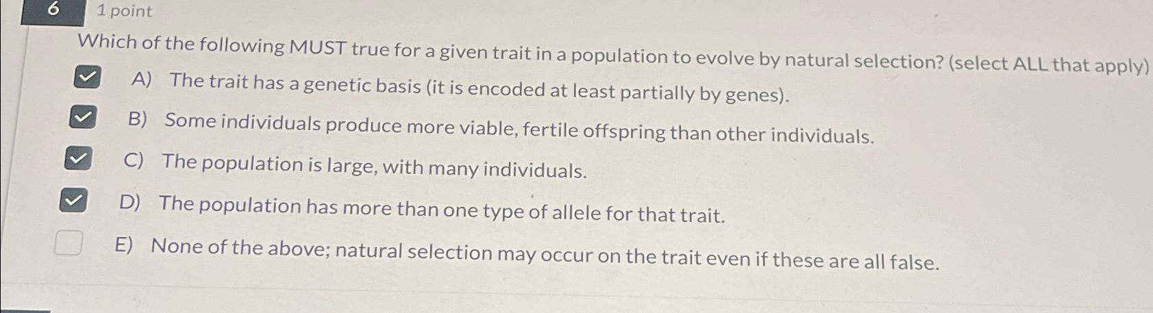 Solved 6,1 ﻿pointWhich of the following MUST true for a | Chegg.com