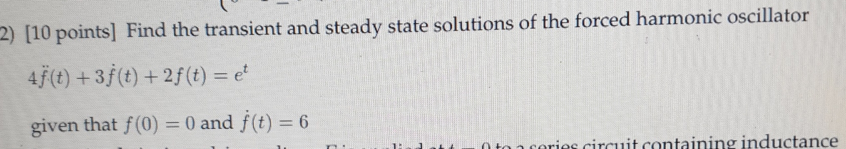 Solved [10 ﻿points] ﻿Find the transient and steady state | Chegg.com
