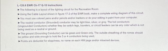 Solved L-128.6 EWR Ch-17 Q-10 Instructions The following is | Chegg.com