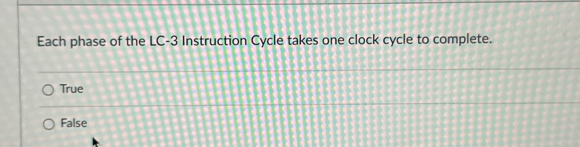 Solved Each phase of the LC-3 ﻿Instruction Cycle takes one | Chegg.com