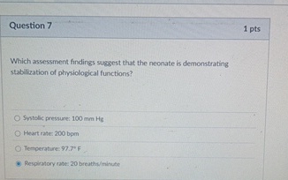 Solved Question 71 ﻿ptsWhich assessment findings suggest | Chegg.com