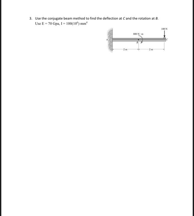 Solved 3. Use the conjugate beam method to find the | Chegg.com