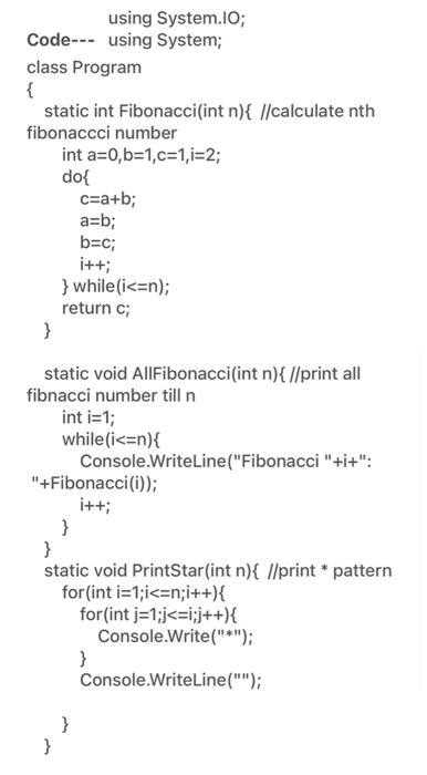 Solved static void Main()\{ Console.WriteLine("Starting | Chegg.com
