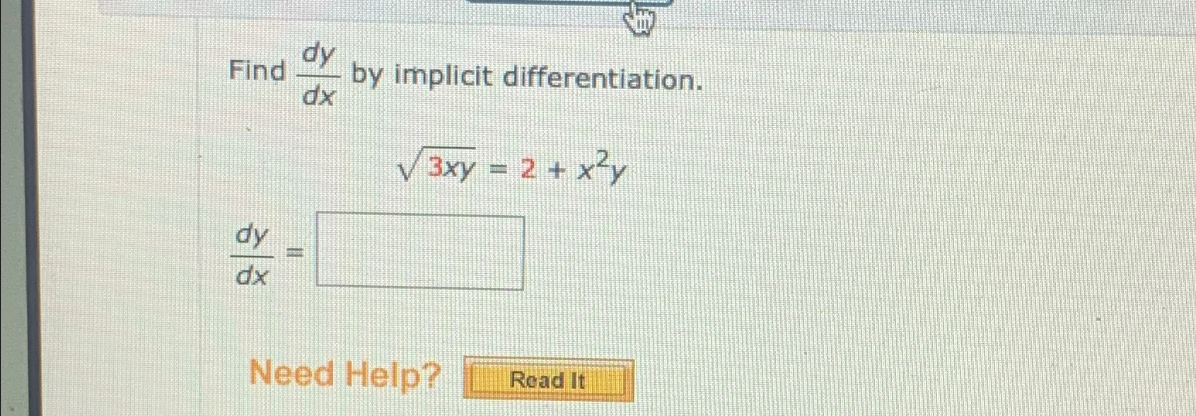 Solved Find dydx ﻿by implicit | Chegg.com