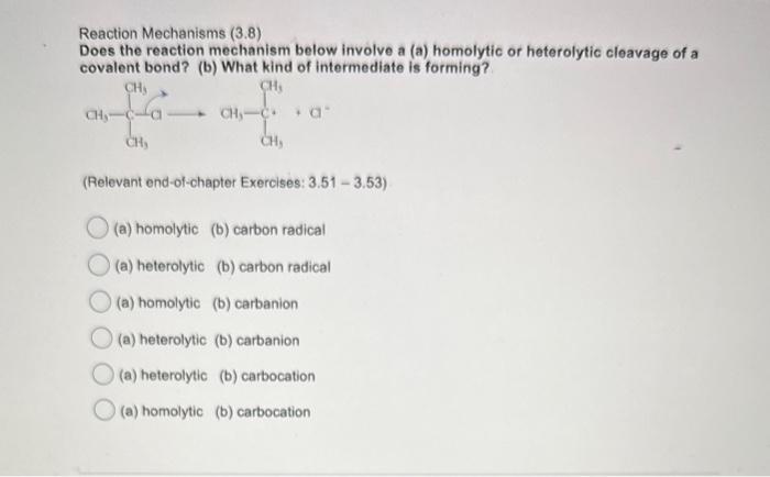 [Solved]: Reaction Mechanisms (3.8) Does the reaction mecha
