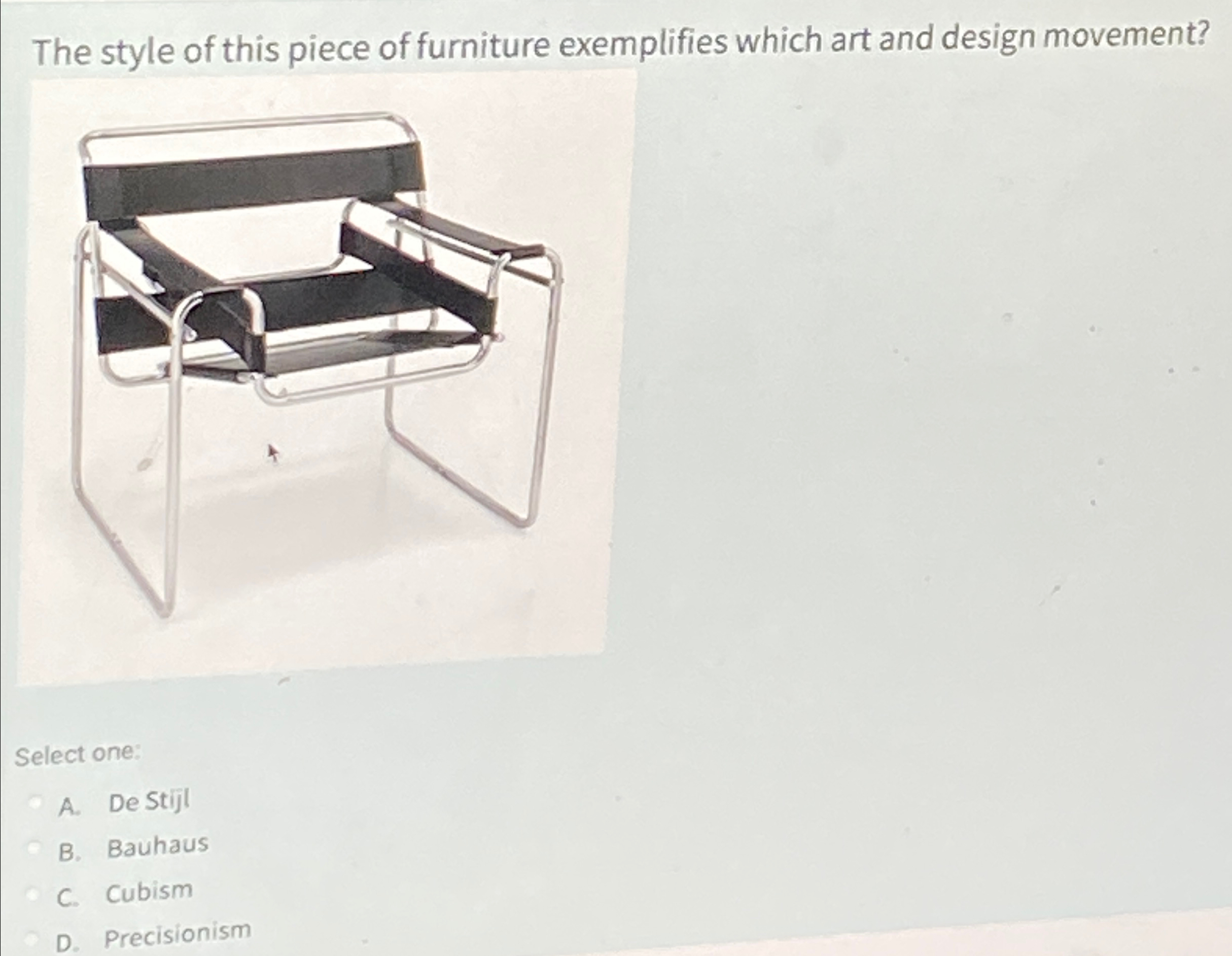 Solved The style of this piece of furniture exemplifies | Chegg.com