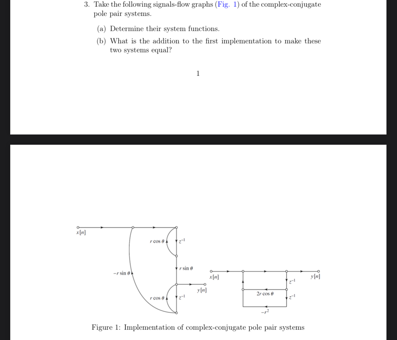 Solved Take the following signals-flow graphs (Fig. 1) ﻿of | Chegg.com