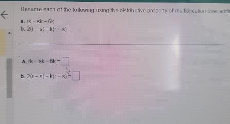 Solved Rename each of the following using the distributive | Chegg.com