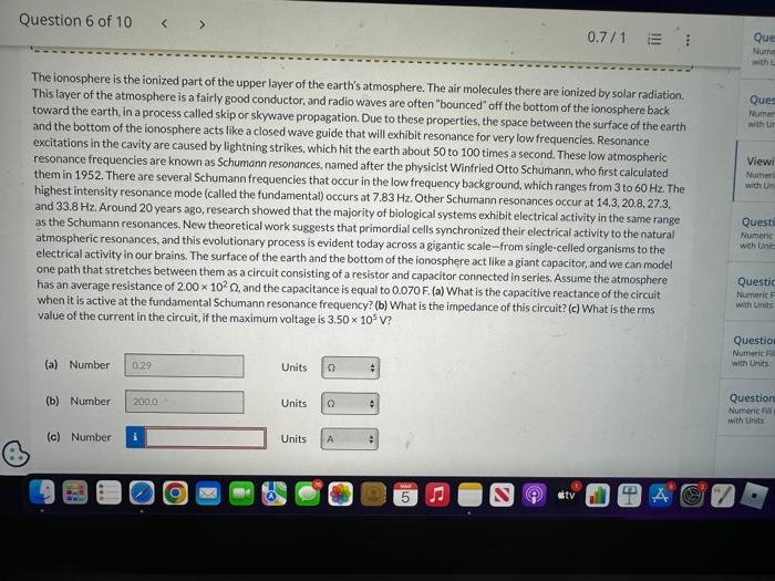 Solved The ionosphere is the ionized part of the upper layer | Chegg.com