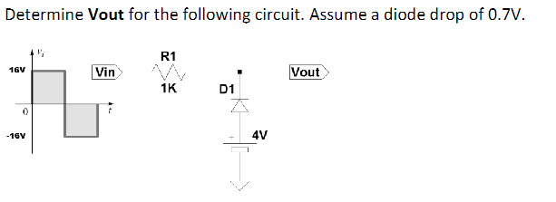 Solved Determine Vout for the following circuit. Assume a | Chegg.com