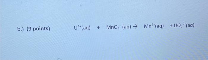 Solved 4 Balance The Following Reactions Acidic Solution