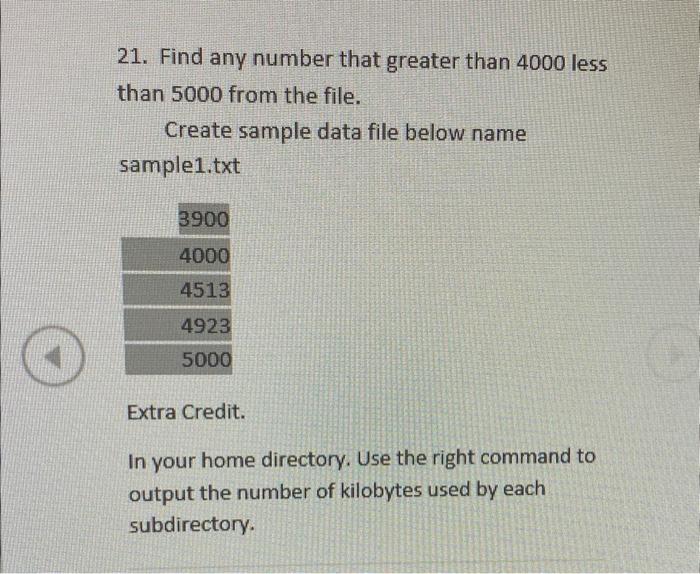Solved 21. Find any number that greater than 4000 less than | Chegg.com