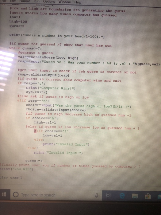 Solved File Edit Format Run Options Window Help flow and | Chegg.com