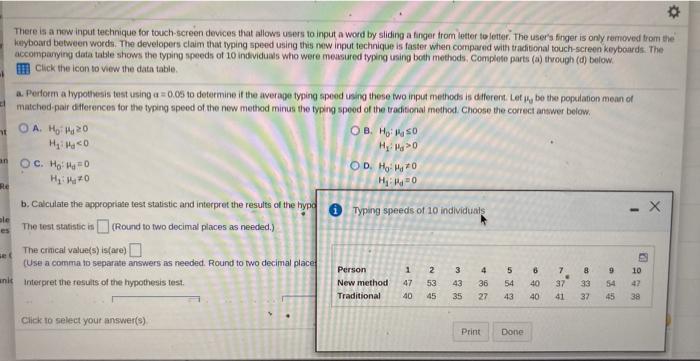 Solved There is a new input technique for touch-screen | Chegg.com