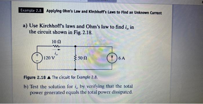 Solved a) Use Kirchhoff's laws and Ohm's law to find io in | Chegg.com