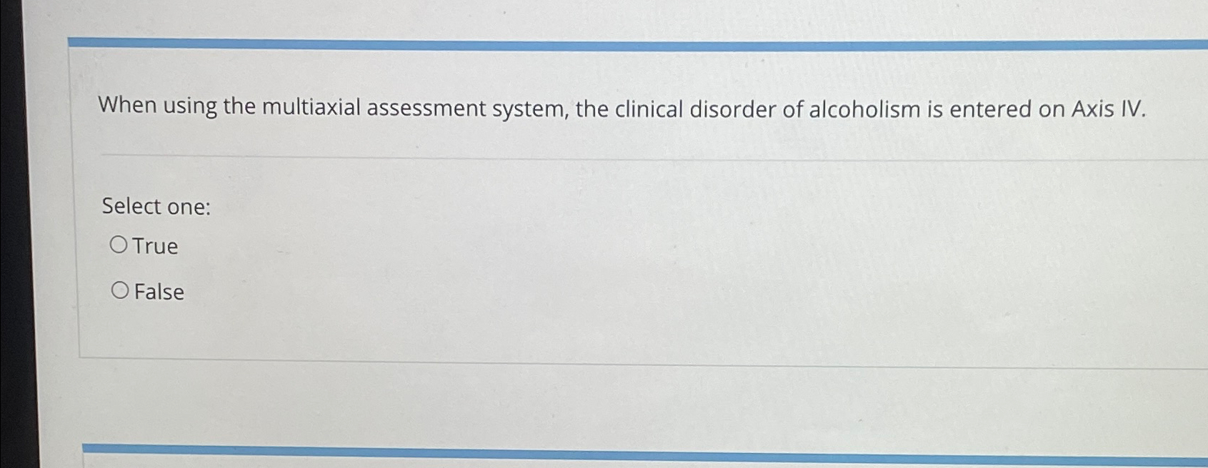 Solved When using the multiaxial assessment system, the | Chegg.com