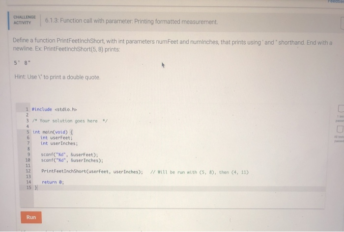 Solved Challenge Activity 613 Function Call With 