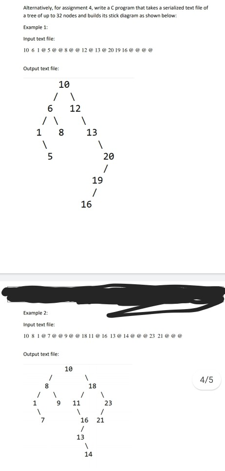 Solved write a C program that takes a serialized text file | Chegg.com