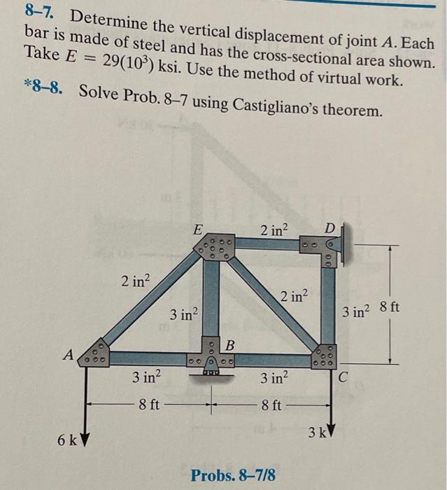 Solved For problem 8-7 shown.a. Determine the horizontal | Chegg.com