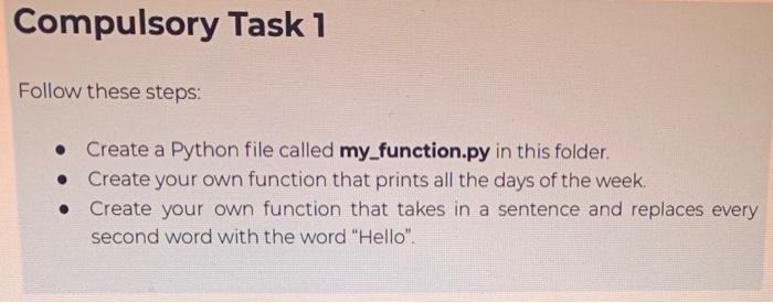Solved Follow These Steps Create A Python File Called 2444