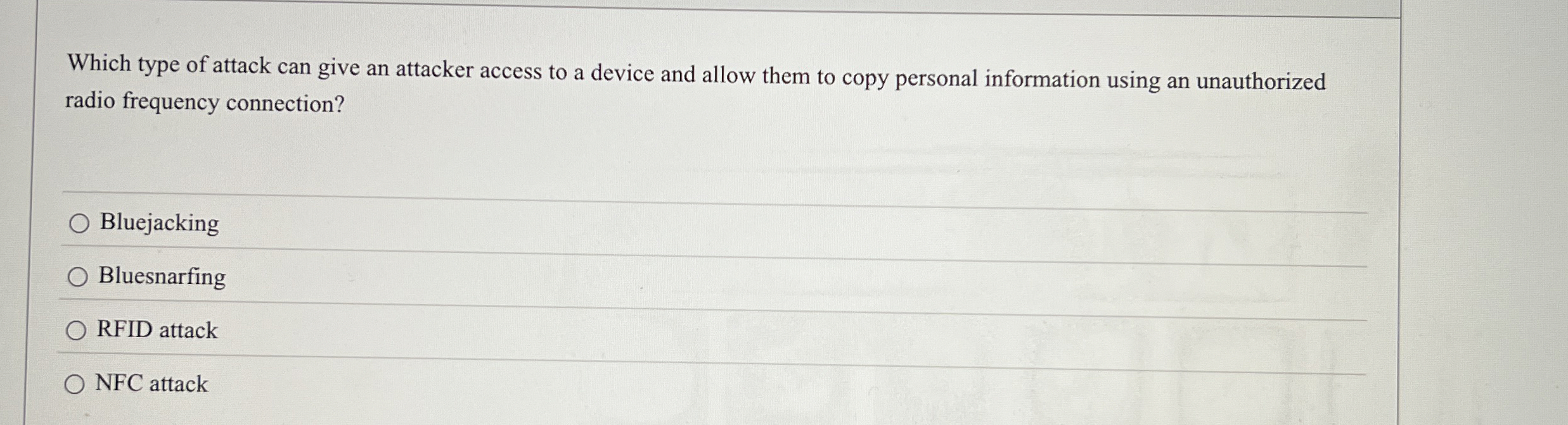 Solved Which type of attack can give an attacker access to a | Chegg.com