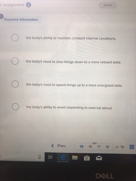 Solved l Assignment Saved Required information the body's | Chegg.com