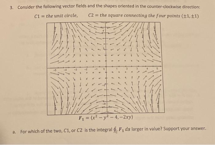 3. Consider the following vector fields and the | Chegg.com