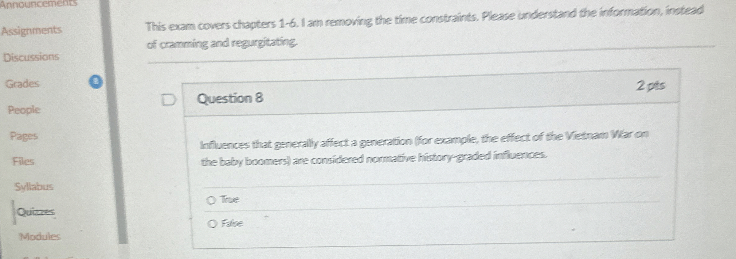 Solved Question 8Influences that generally affect a | Chegg.com