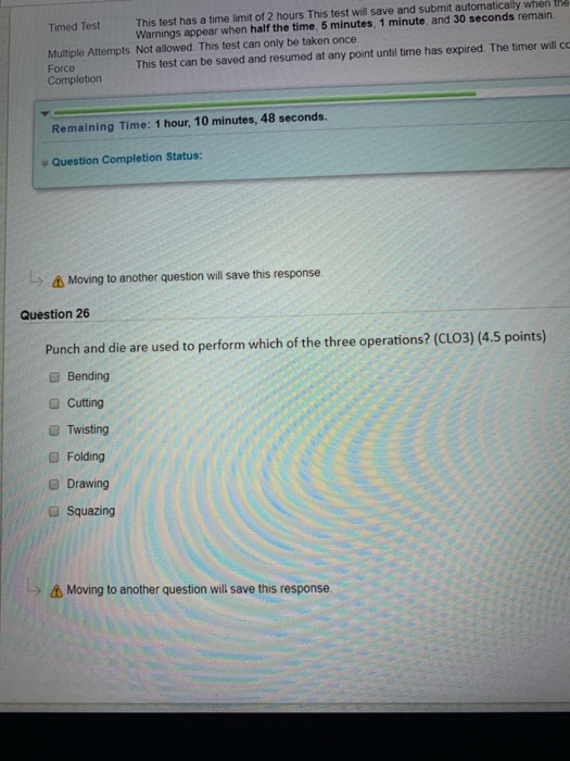 Solved Timed Test This test has a time limit of 2 hours. | Chegg.com