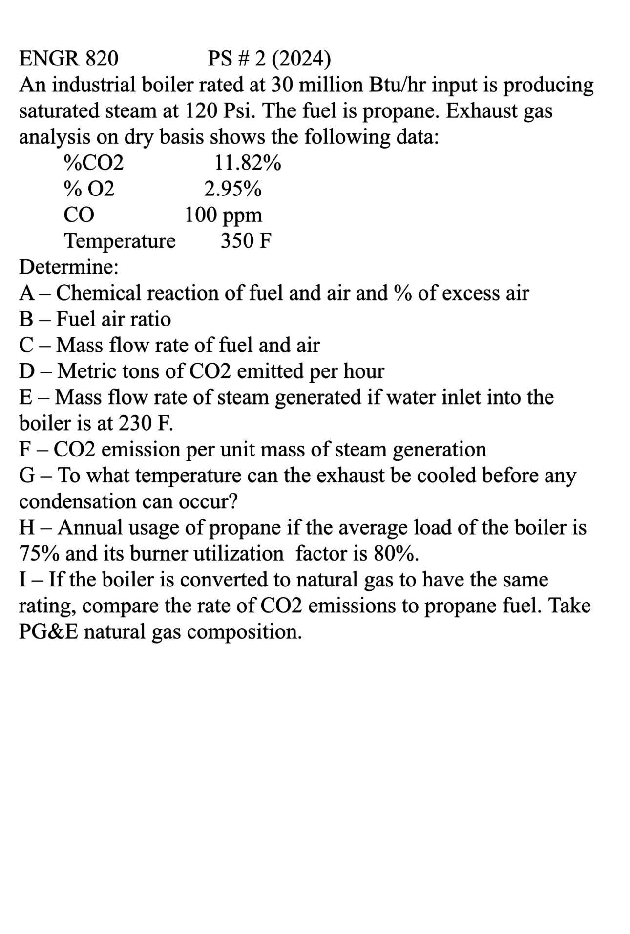 Solved ENGR 820PS # 2 (2024)An industrial boiler rated at 30 | Chegg.com