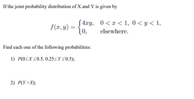 Solved If ﻿the joint probability distribution of x ﻿and Y is | Chegg.com
