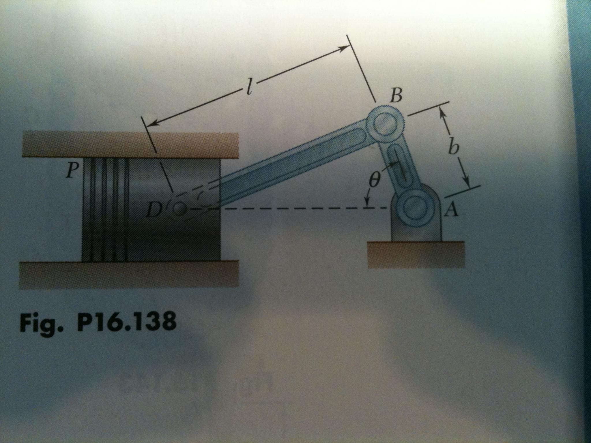 In the engine system shown L = 250 mm and b = 100 mm. | Chegg.com