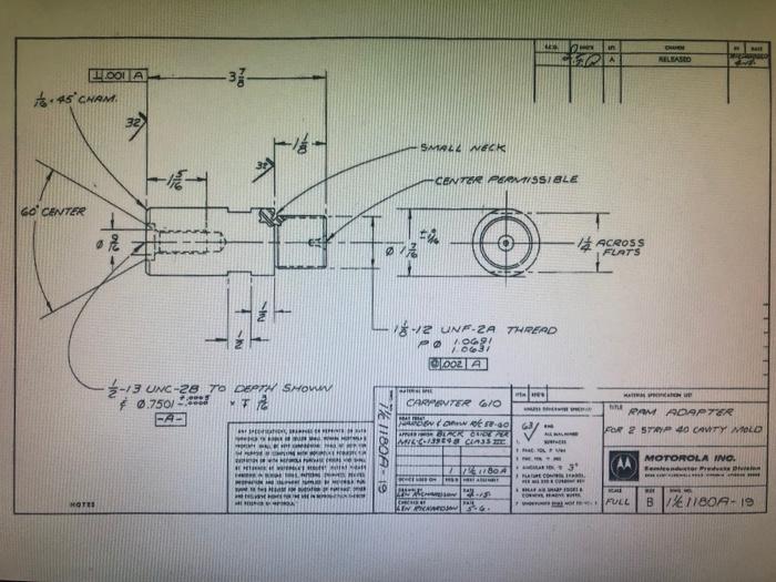 1. What is the drawing number? 2. What is the name | Chegg.com