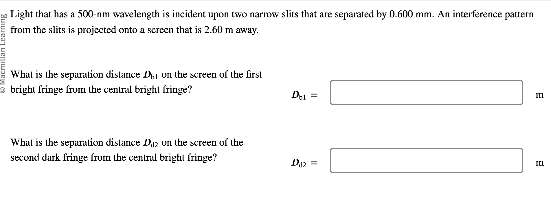 Solved Light that has a 500-nm ﻿wavelength is incident upon | Chegg.com