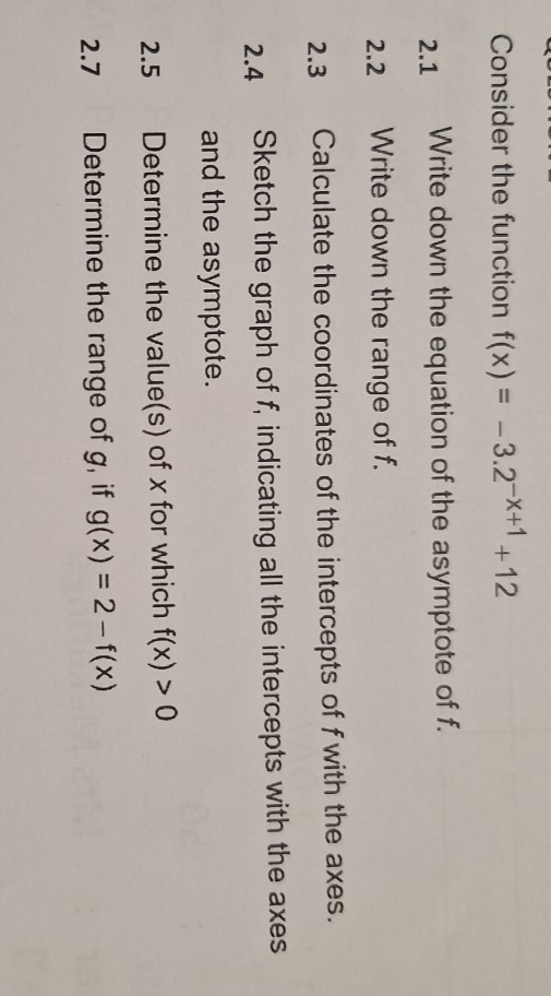 Solved Consider the function f(x)=-3.2-x+1+122.1 ﻿Write down | Chegg.com