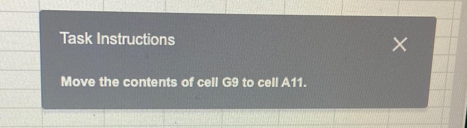 Solved Task InstructionsMove the contents of cell eg to cell | Chegg.com