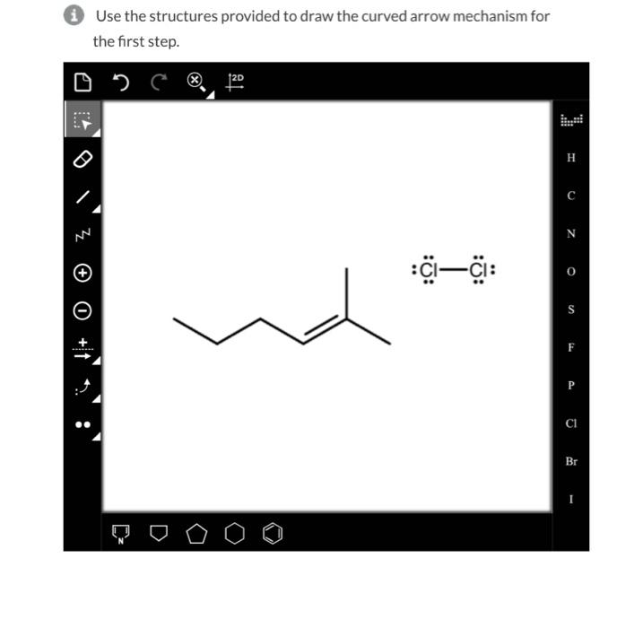 The alkene 2-methyl-2-pentene is reacted with Cl2 in | Chegg.com