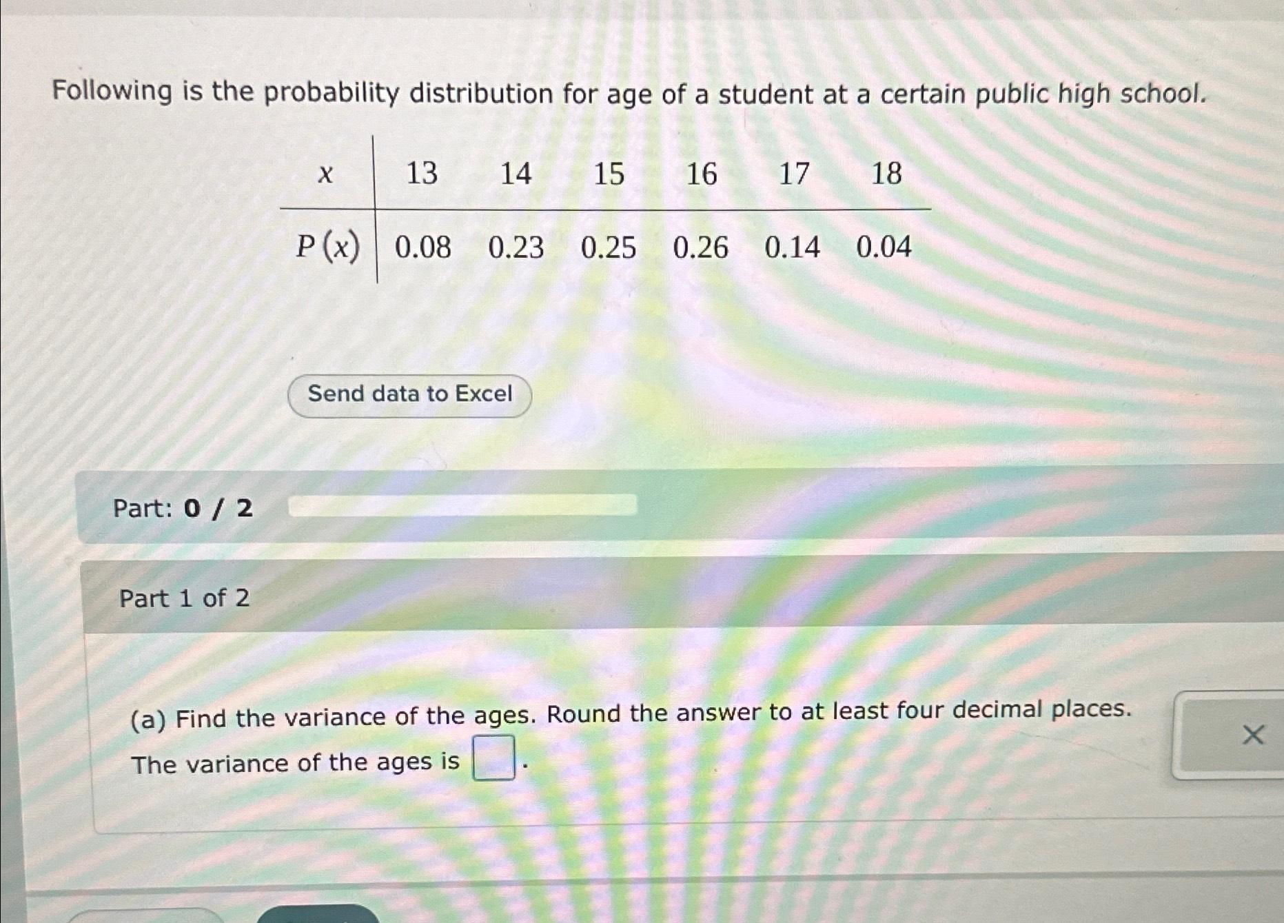 Solved Following is the probability distribution for age of | Chegg.com