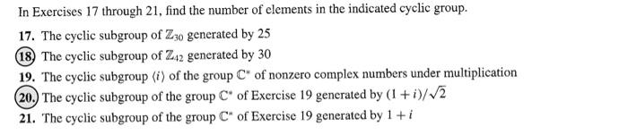 Solved In Exercises 17 through 21 , find the number of | Chegg.com