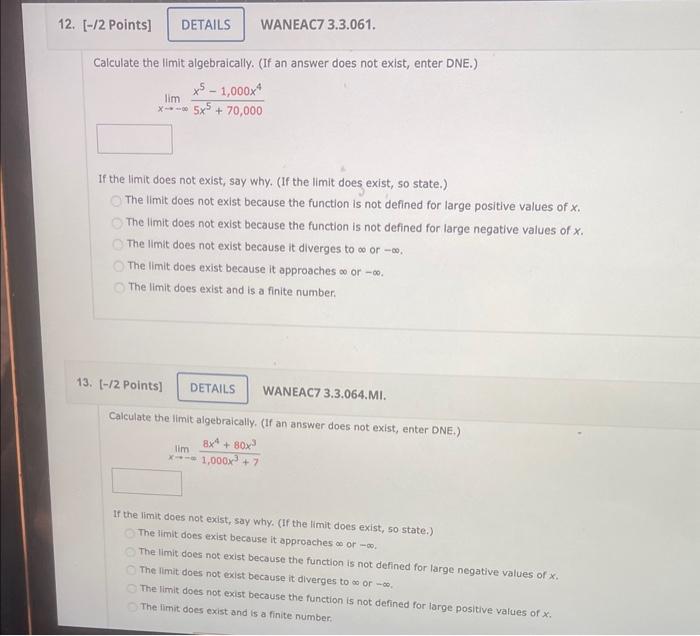 Solved Determine whether the given limit leads to a | Chegg.com