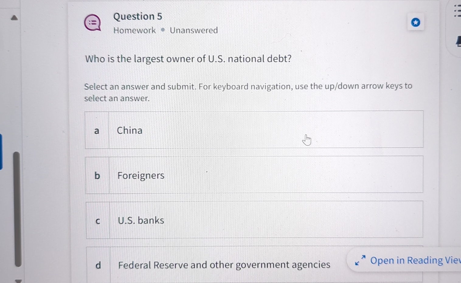 Solved Question 5Homework * ﻿UnansweredWho is the largest | Chegg.com